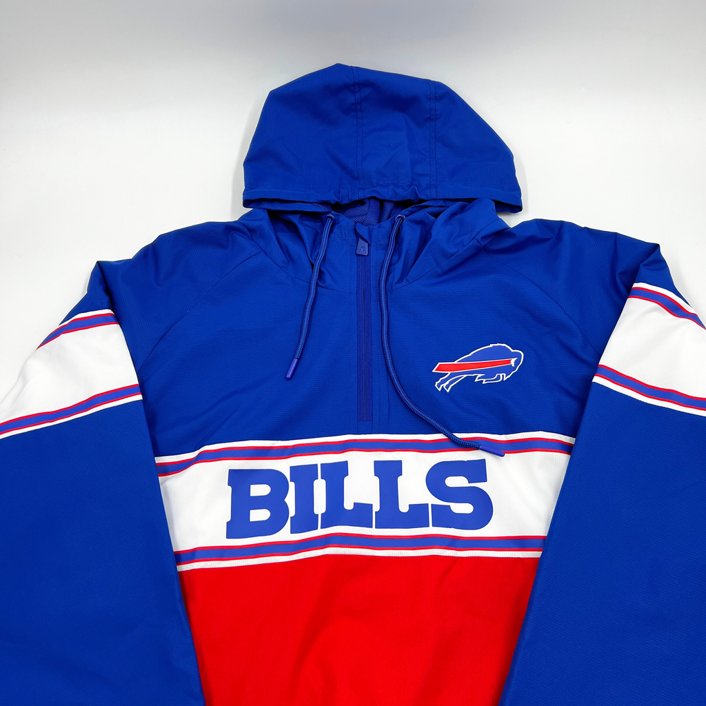 BIG & TALL New Era Bills Throwback Pullover Quarter Zip | The BFLO Store