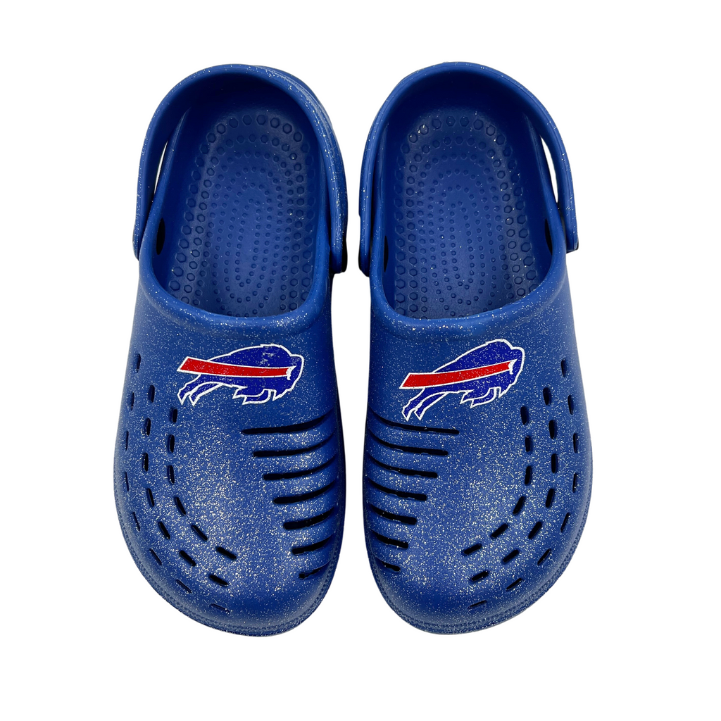 Women's Buffalo Bills Royal Blue With Glitter Clogs | The BFLO Store