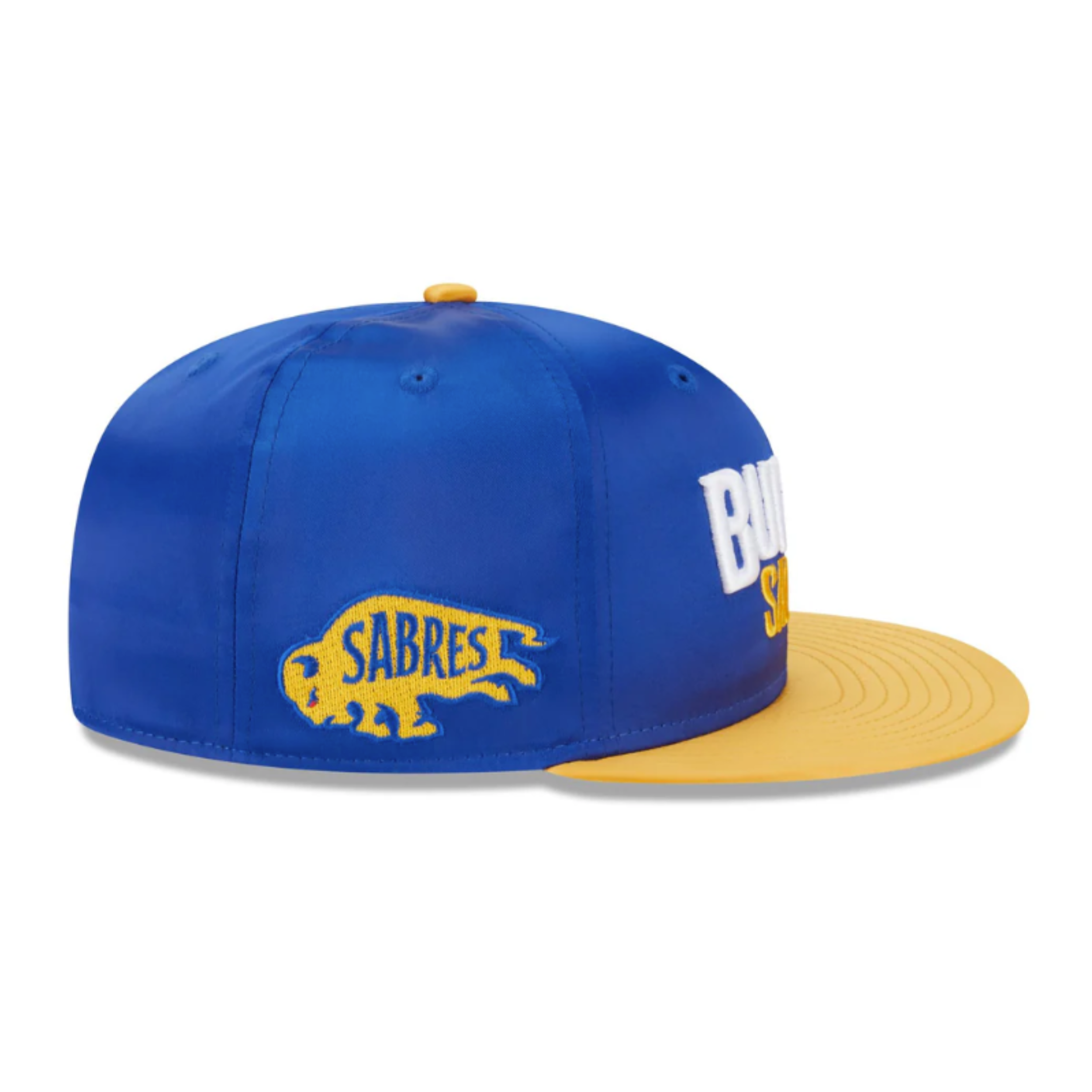 New Era 59FIFTY Buffalo Sabres Royal & Gold Satin Hat | The BFLO Store