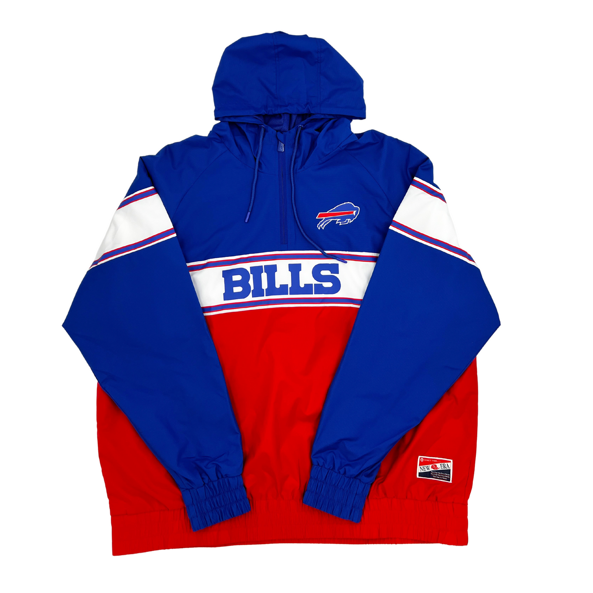 BIG & TALL New Era Bills Throwback Pullover Quarter Zip | The BFLO Store