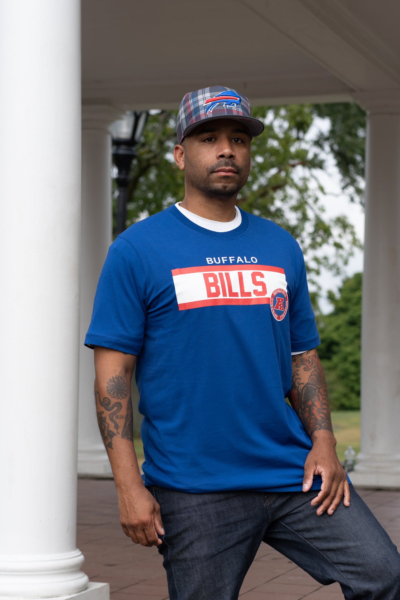 New Era Bills 3rd Down Team Stripe T-Shirt | The BFLO Store