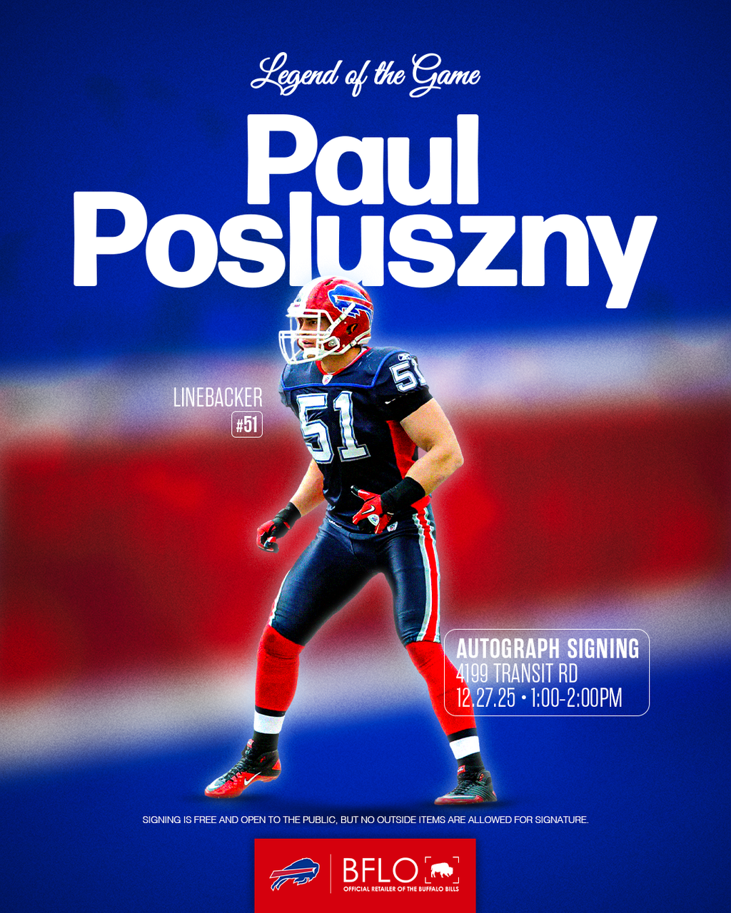 Paul Posluszny Bills Legend of the Game | The BFLO Store