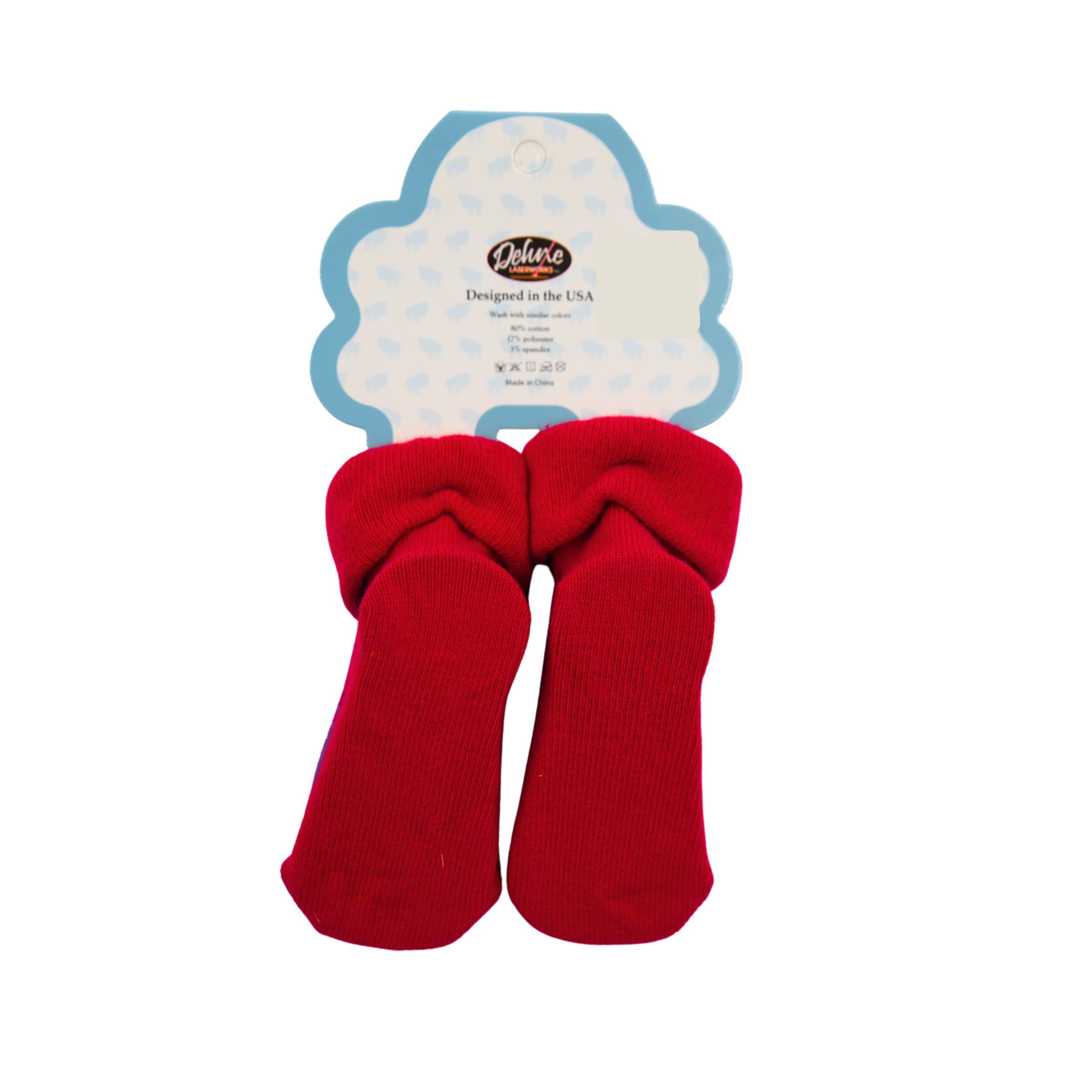 Red & Royal Blue Baby Buffalo Socks | The BFLO Store
