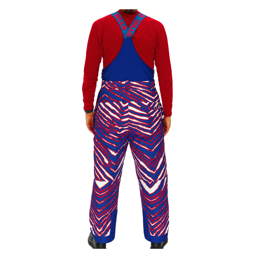 Youth Zubaz Bills Zebra Royal Blizzard Snow Bib | The BFLO Store