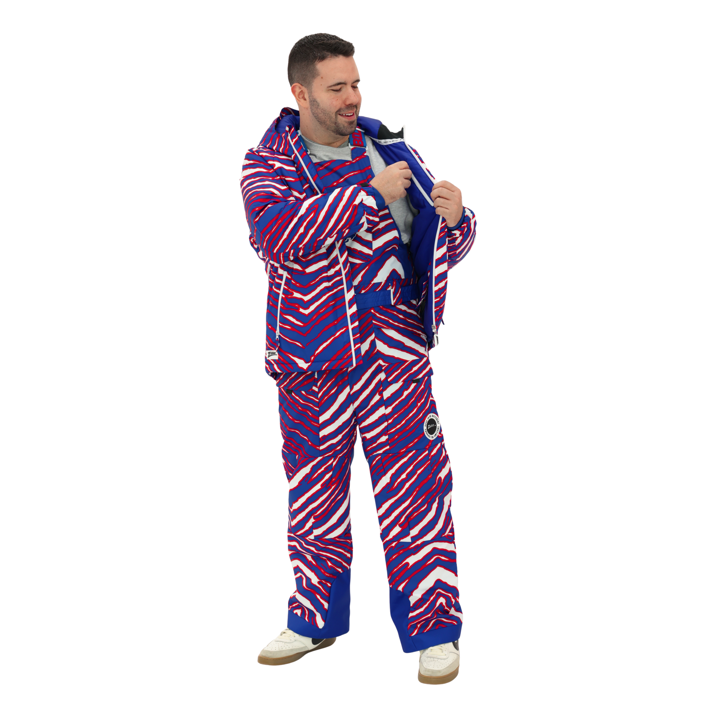 Zubaz Bills Zebra Royal Bleacher Blazer Snow Jacket | The BFLO Store